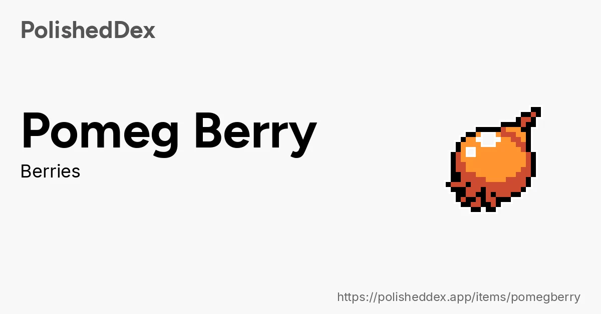 Pomeg Berry - PolishedDex Items | PolishedDex