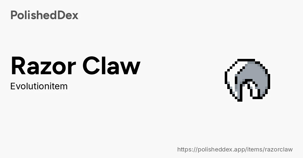 Razor Claw - PolishedDex Items | PolishedDex