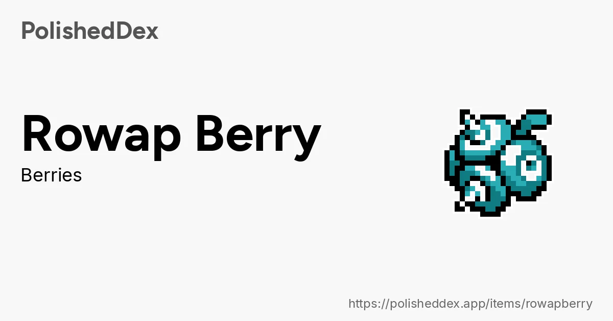 Rowap Berry - PolishedDex Items | PolishedDex
