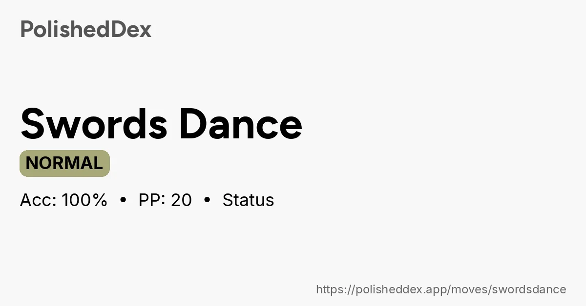 Swords Dance (tm75) - Move Stats & Pokémon Learners | Polished Crystal ...