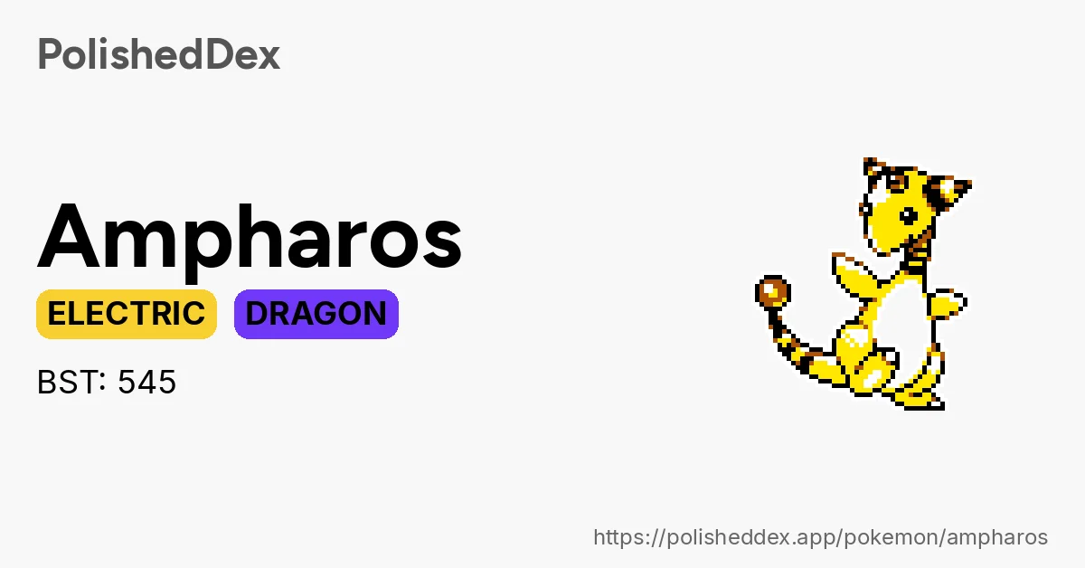 Ampharos - Stats, Moves, Evolution & Location | Polished Crystal ...