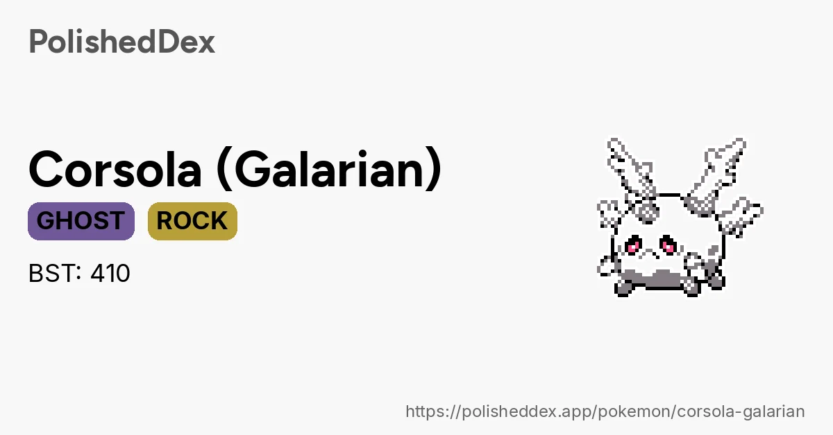 Galarian Corsola - Stats, Moves, Evolution & Location | Polished ...