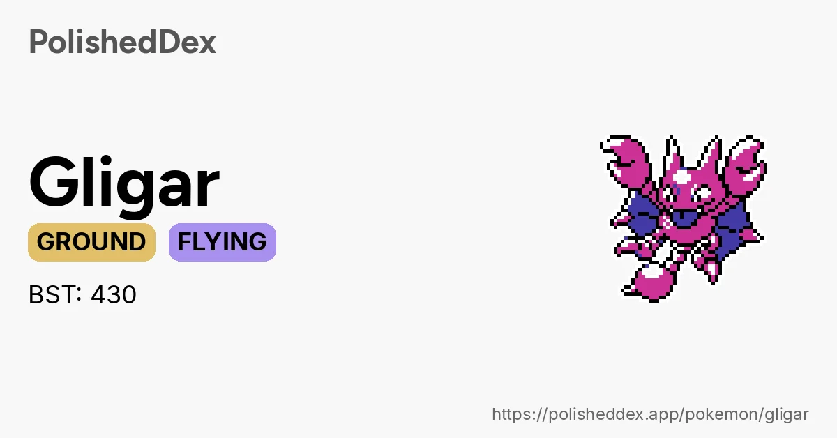 Gligar - Stats, Moves, Evolution & Location | Polished Crystal ...