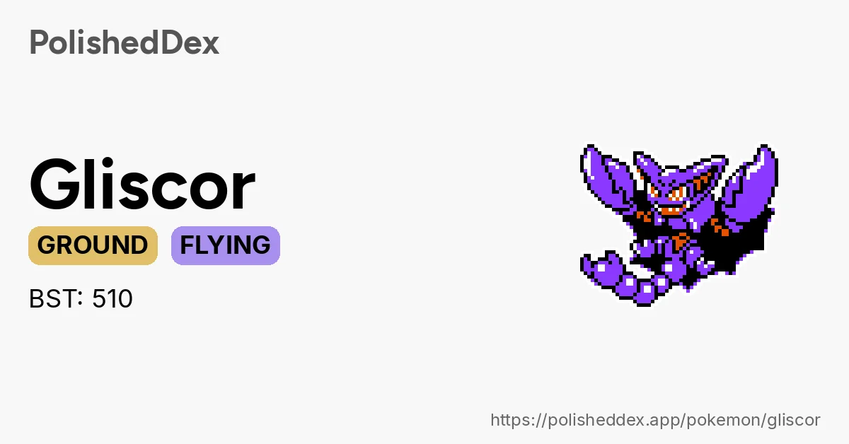 Gliscor - Stats, Moves, Evolution & Location | Polished Crystal ...