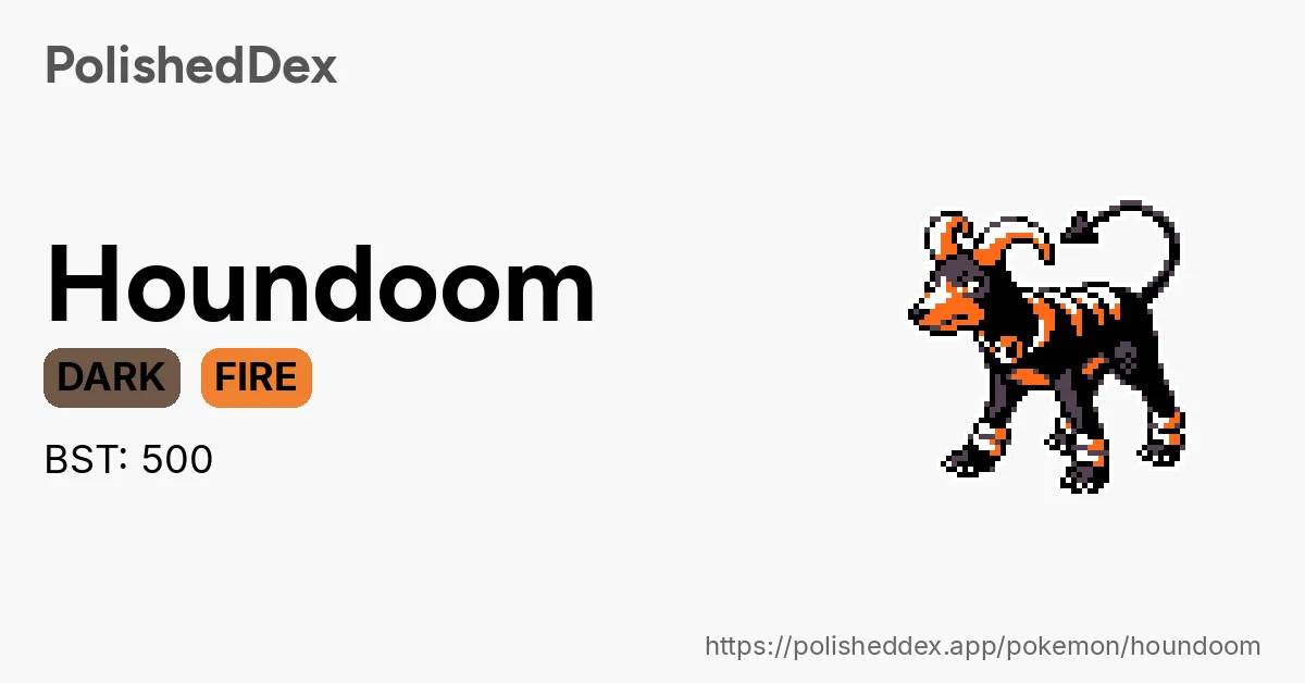 Houndoom - Stats, Moves, Evolution & Location | Polished Crystal ...