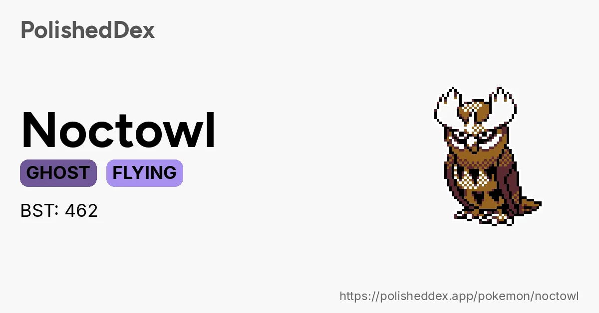 Noctowl - Stats, Moves, Evolution & Location | Polished Crystal ...