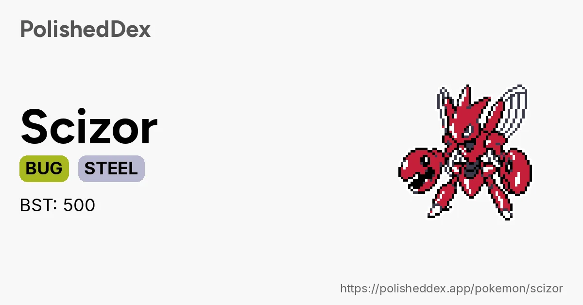 Scizor - Stats, Moves, Evolution & Location | Polished Crystal ...