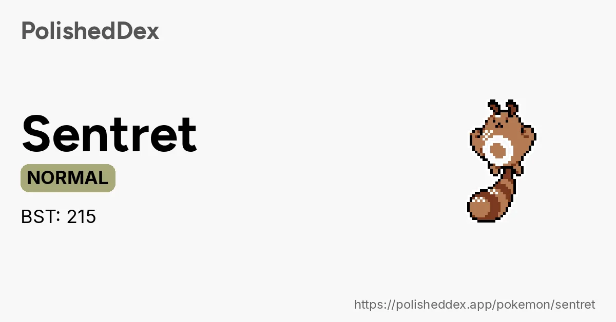 Sentret - Stats, Moves, Evolution & Location | Polished Crystal ...