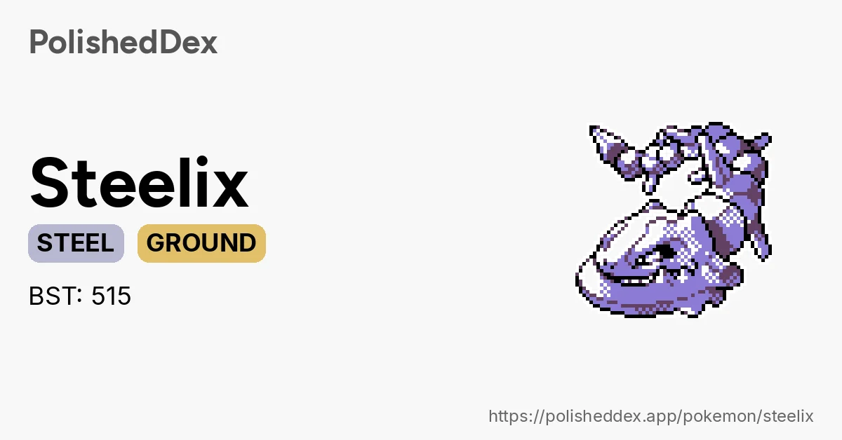 Steelix - Stats, Moves, Evolution & Location | Polished Crystal ...