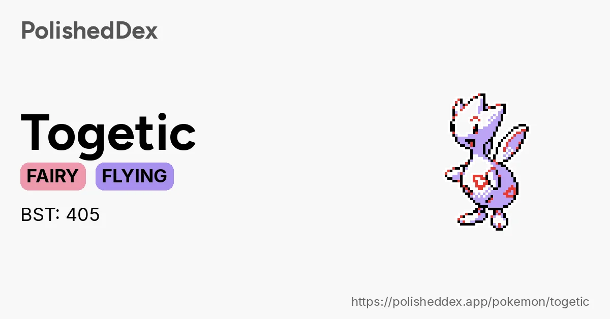 Togetic - Stats, Moves, Evolution & Location | Polished Crystal ...
