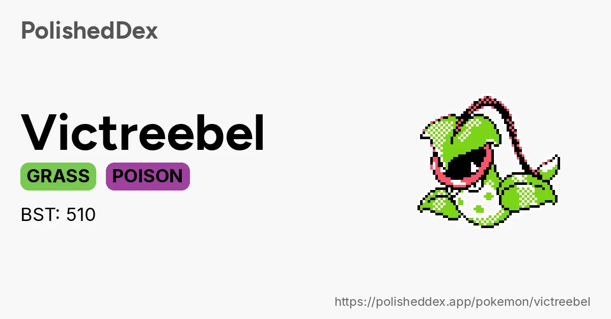 Victreebel - Stats, Moves, Evolution & Location | Polished Crystal ...